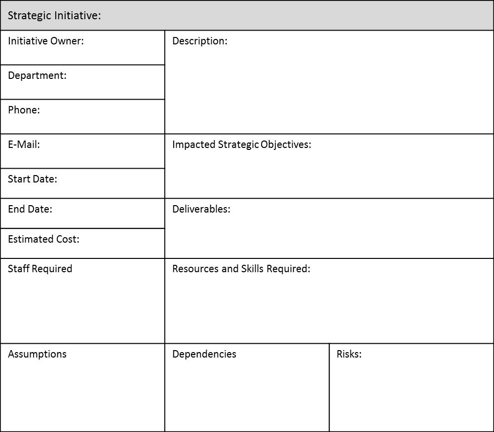 Strategic Initiatives Strategic Initiatives