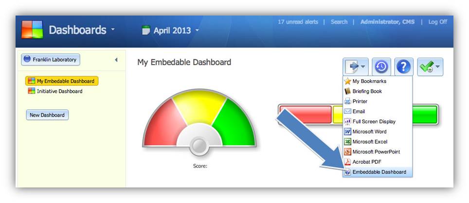 Embedded Dashboards Intrafocus