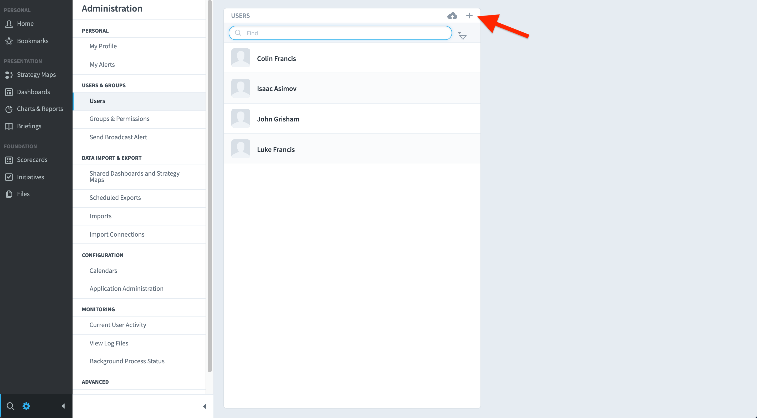 Adding a User - Intrafocus