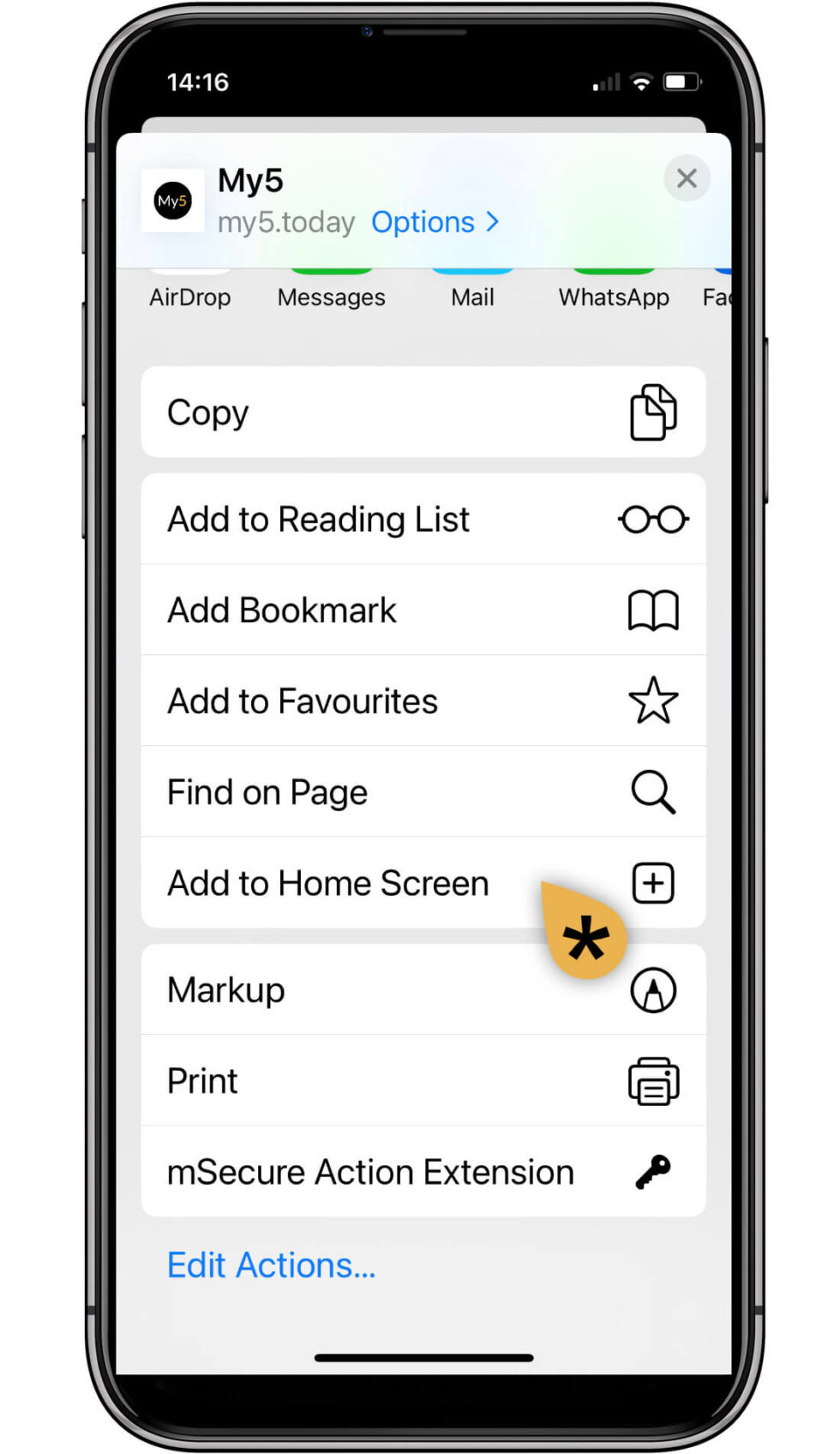 My5 Add App to Phone - Intrafocus