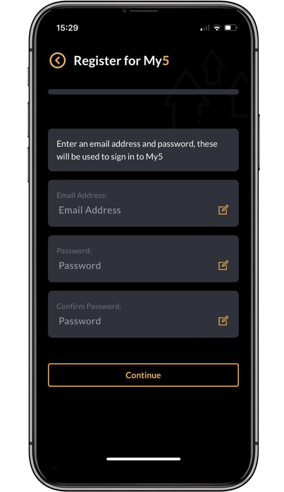 My5 register and select plan - Intrafocus
