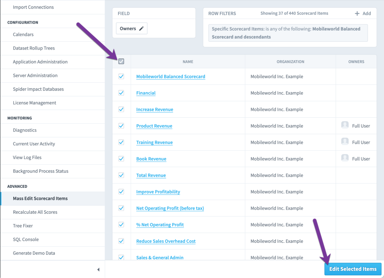 Mass Edit - Intrafocus