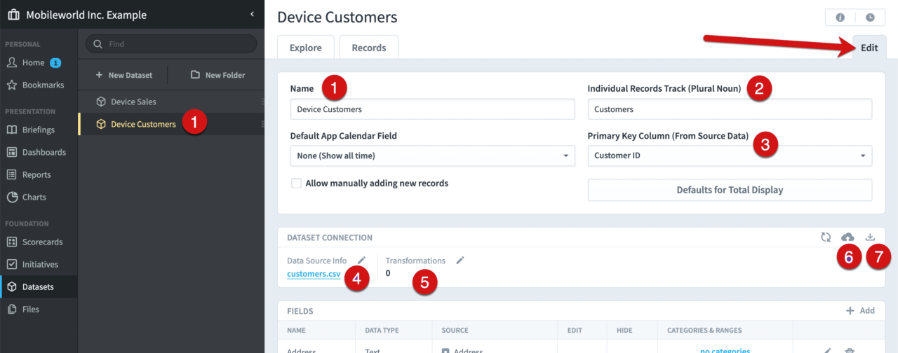 Creating And Editing Datasets Intrafocus 