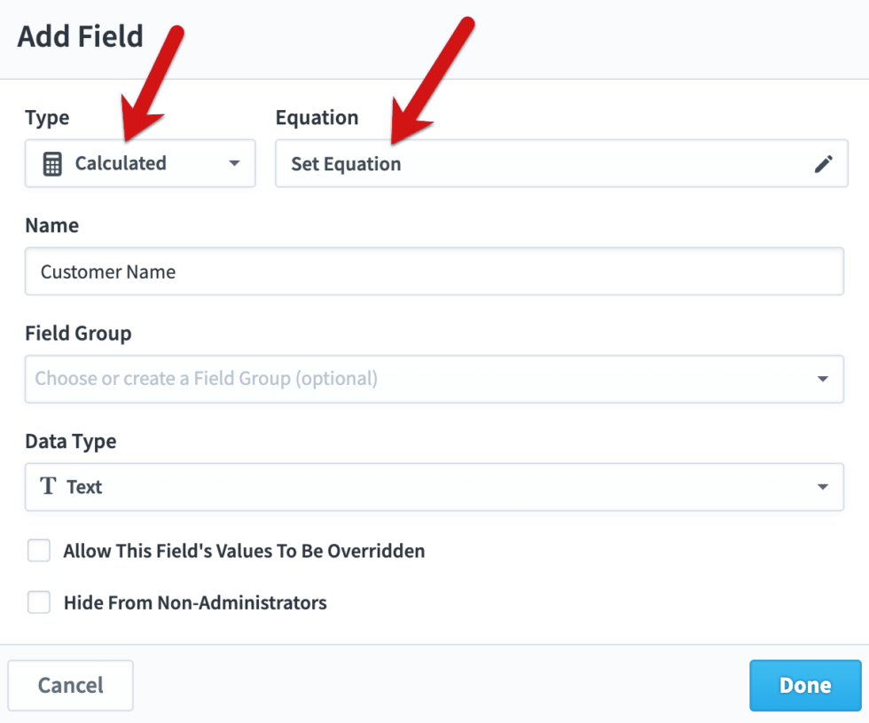 Dataset Equations: Fields and Filters - Intrafocus