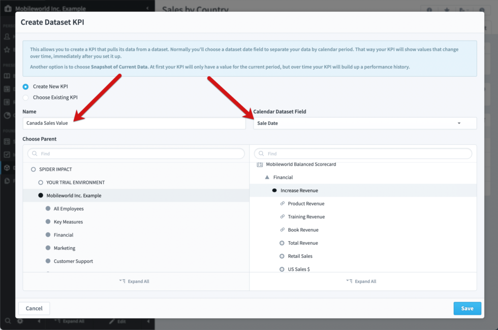 Dataset KPIs - Intrafocus