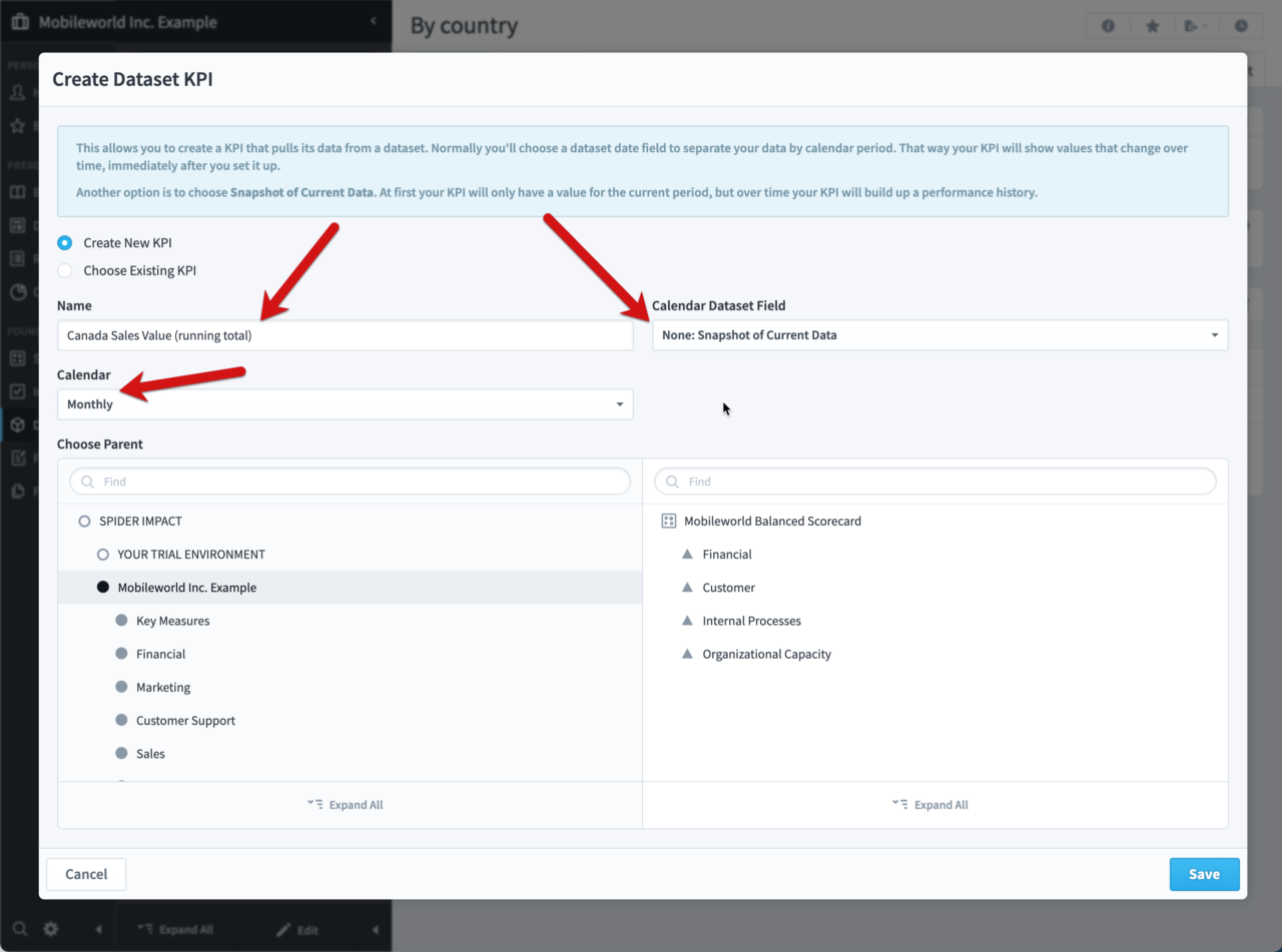 Dataset KPIs - Intrafocus